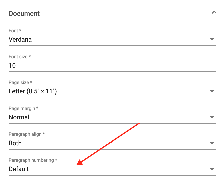 Paragraph Numbering Style – e-State Planner